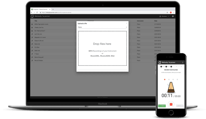 Melody Scanner - Generate Notes from Music with AI | klang.io