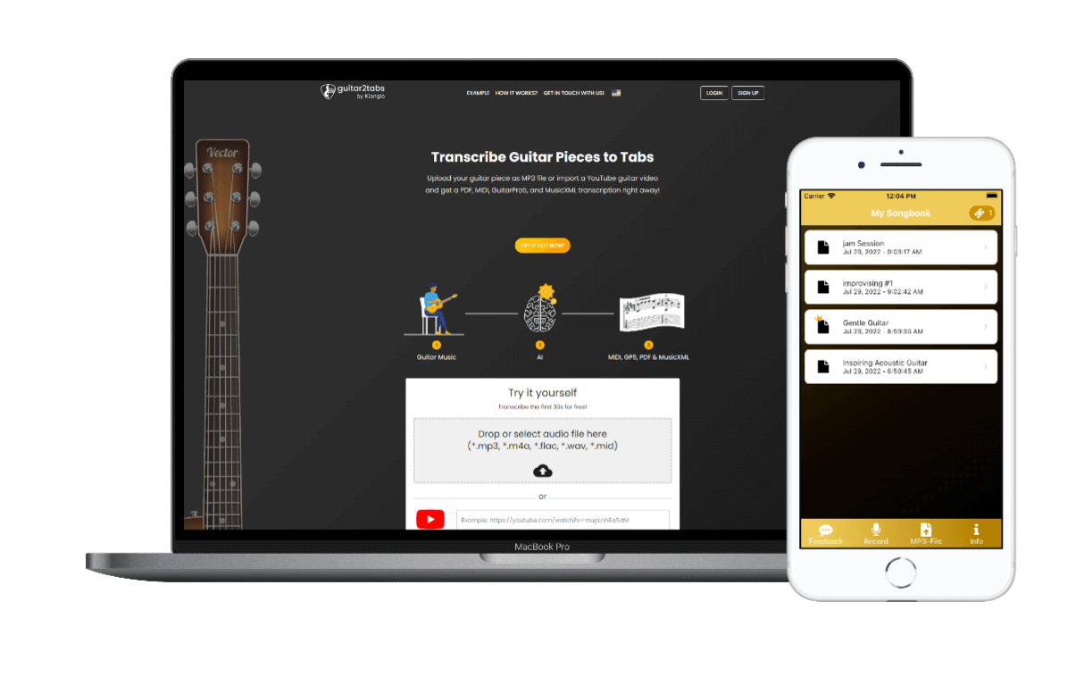 Klangio – KI Software Tools zur Transkription von Musik in Noten