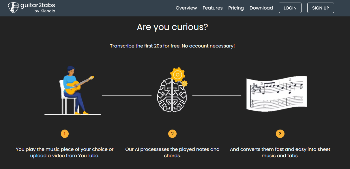 Easily Transcribe Guitar into Tabs and Guitar Pro with AI | Klangio