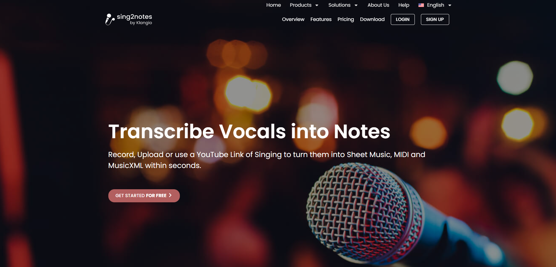 Sing2Notes - Turn Vocals into Notes | klang.io