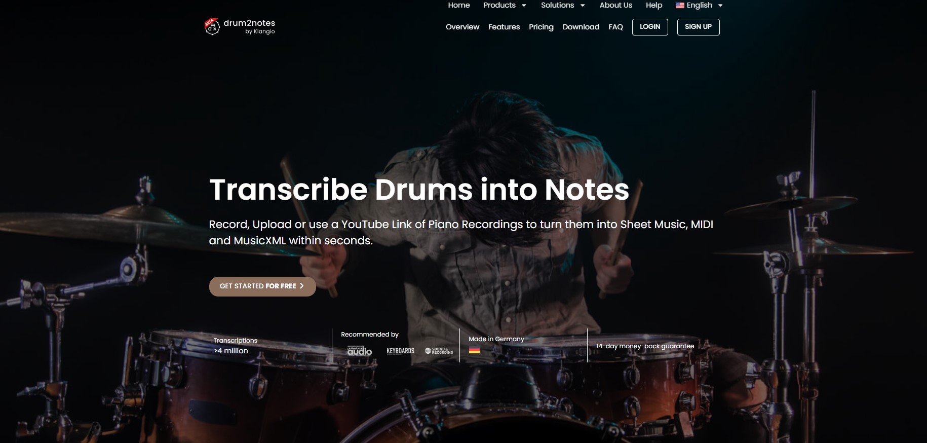 Drum2Notes - Turn Drums Music into Notes | klang.io