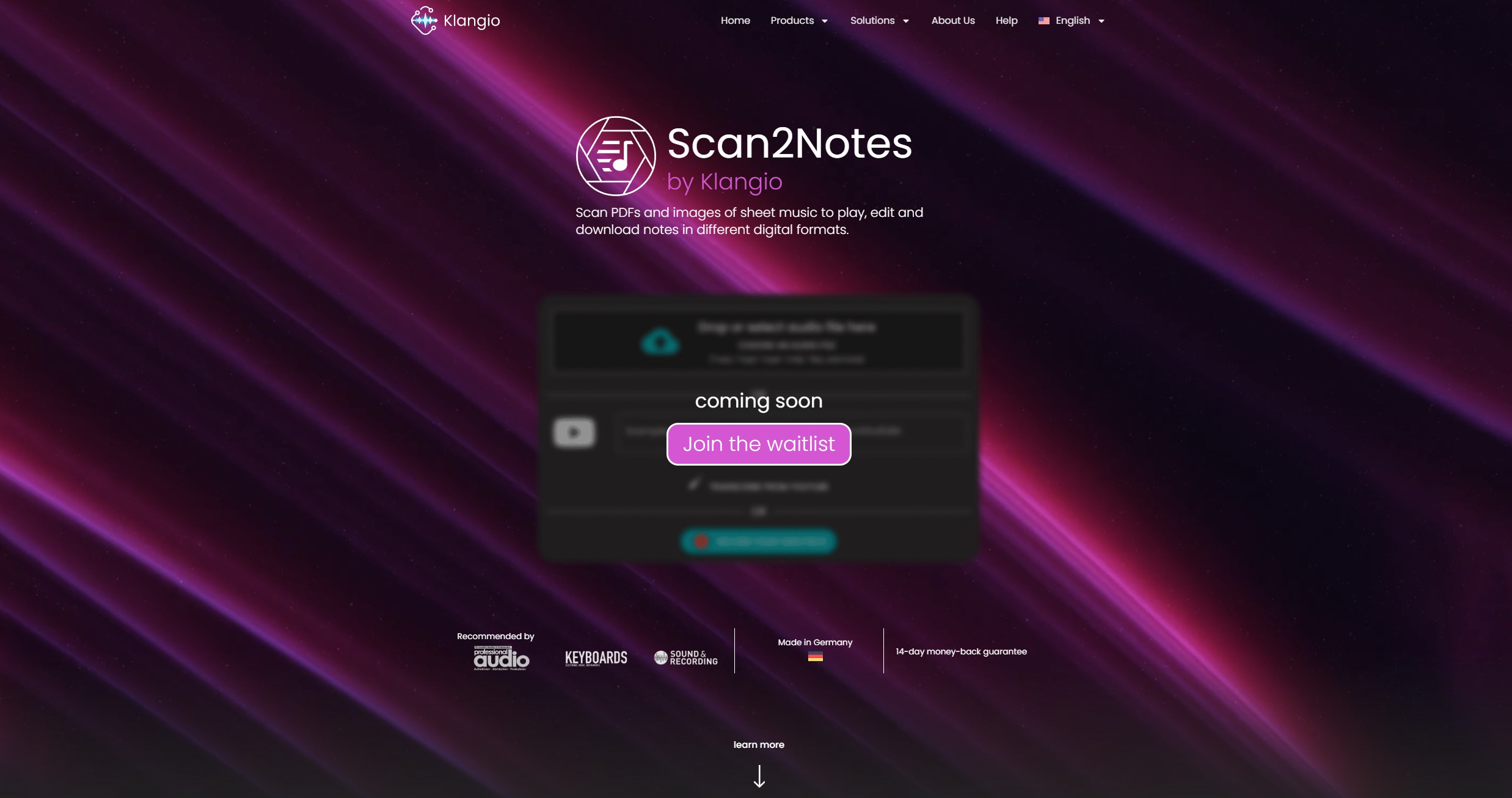 Scan2Notes - The Most Accurate AI Sheet Music Scanner | klang.io
