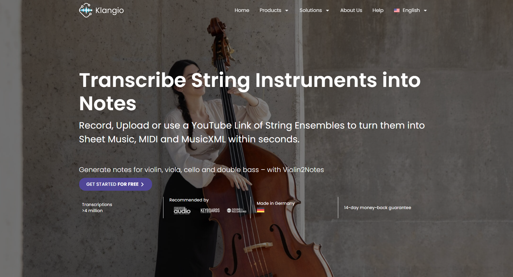 Violin2Notes - Turn String Instruments into Notes | Klangio